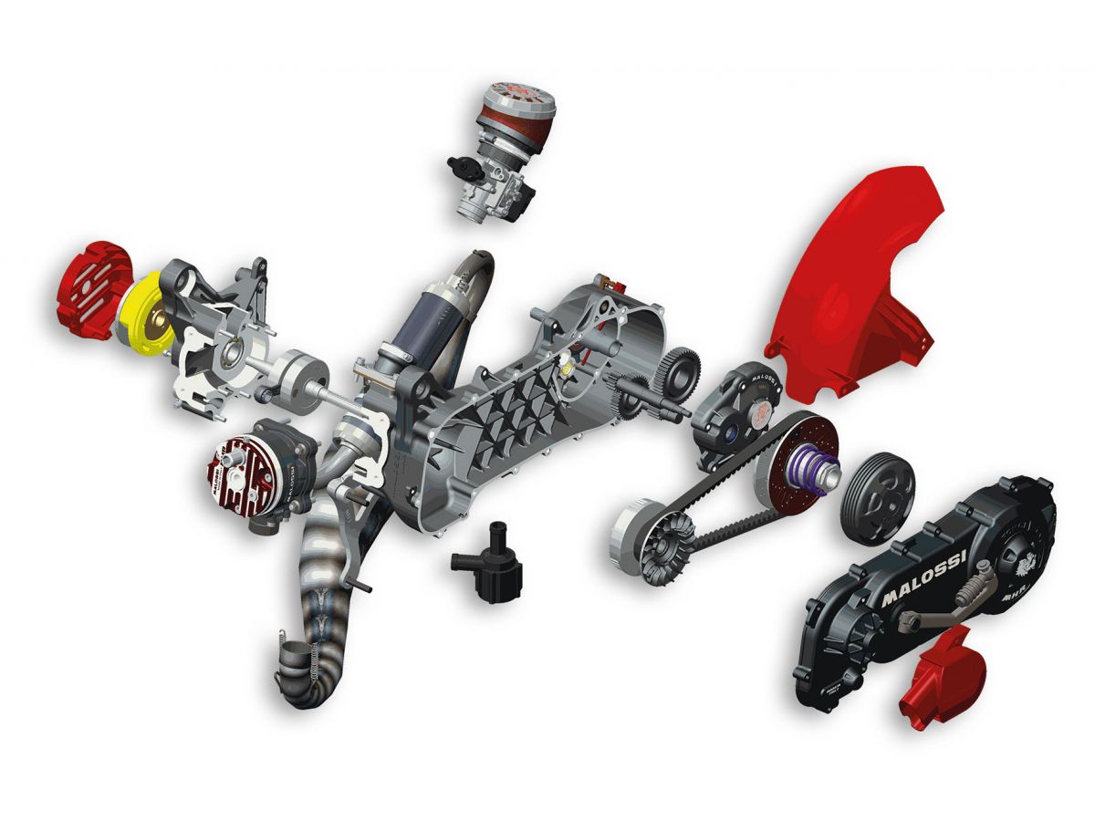 4917546 MALOSSI RC-ONE 94CC YAMAHA COMPLETE ENGINE-NOT ASSEMBLED ...