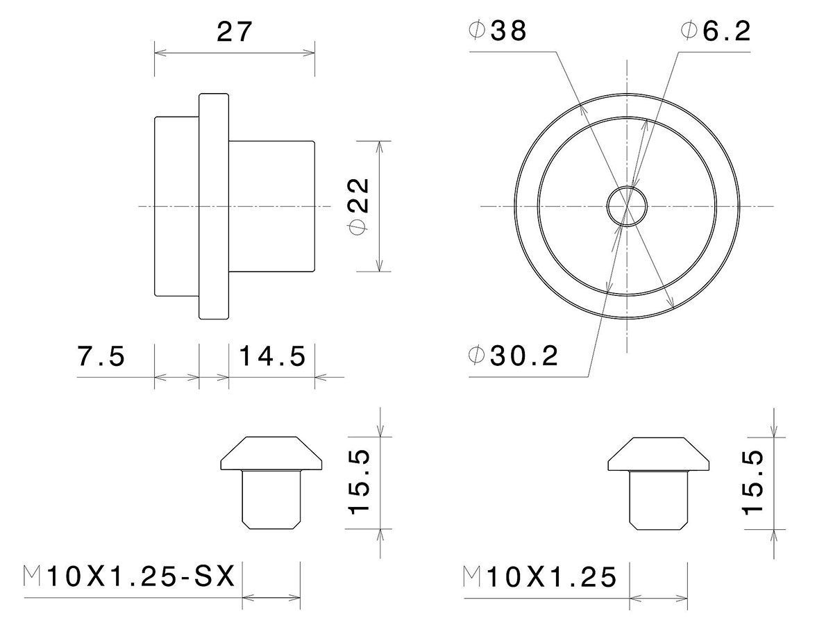 BS738B BS738 ADATTATORE SPECCHIO BAR/END MOUNT RIZOMA DUCATI ...