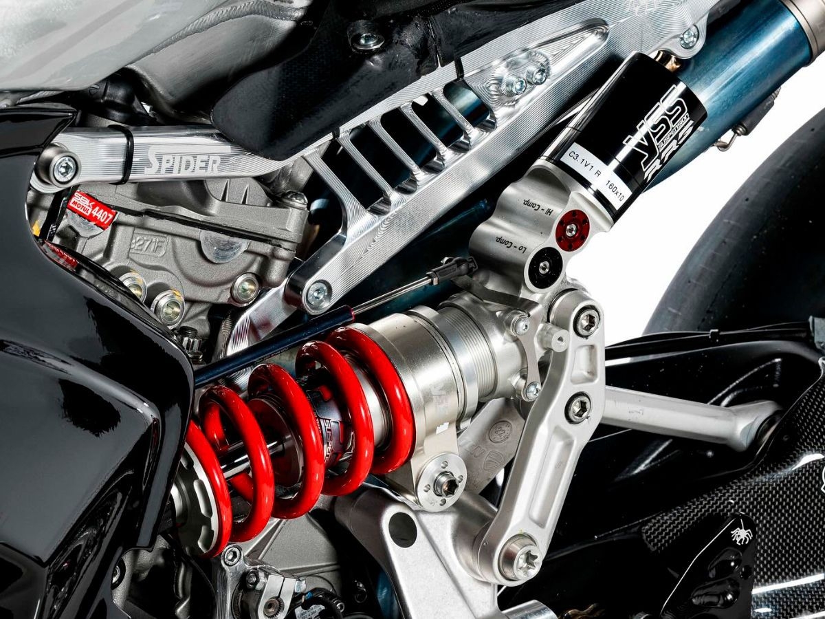 15.D300 SPIDER ANODIZED SILVER REAR SUBFRAME DUCATI PANIGALE V2