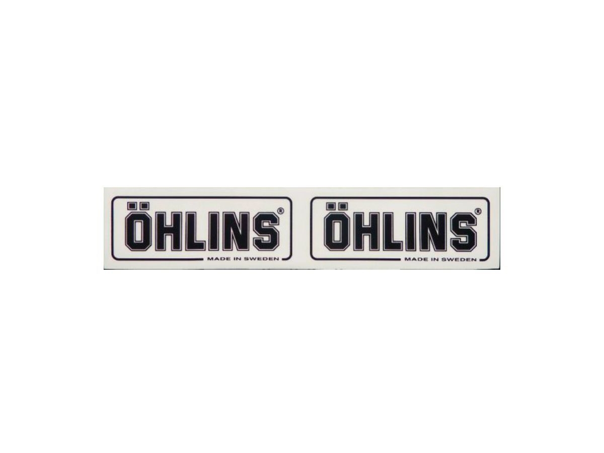 00191-01 OHLINS UNIVERSAL BLACK / TRANSPARENT HEATPROOF STICKER 31X150MM