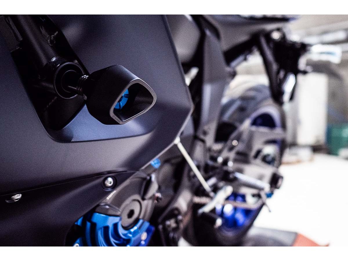 DEFA-069 EVOTECH CUSHIONED FRAME GUARDS YAMAHA R7 2021-2024