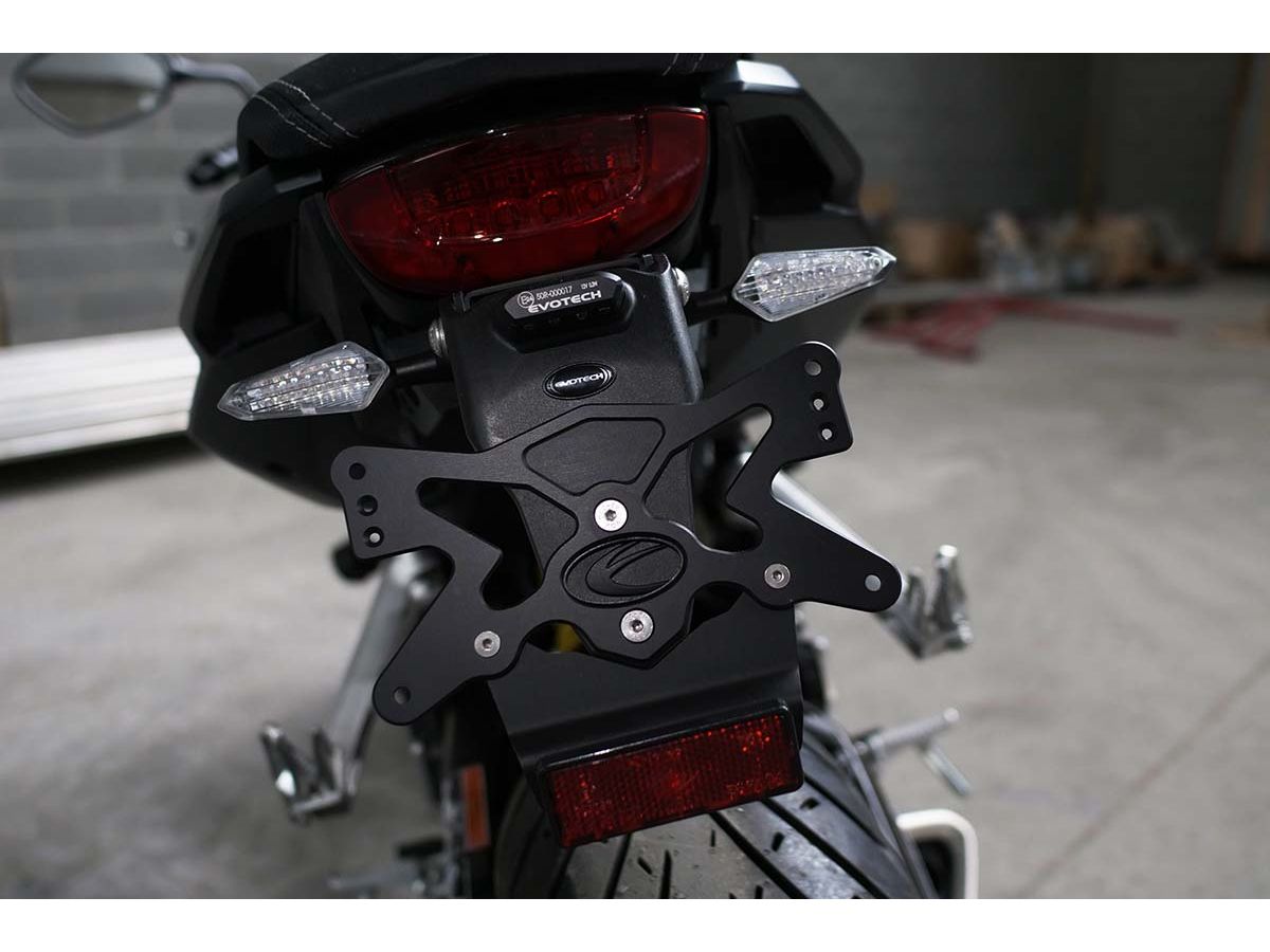 ESTR-0127 EVOTECH ADJUSTABLE ALUMINUM LICENSE PLATE HOLDER HONDA CB 650 ...