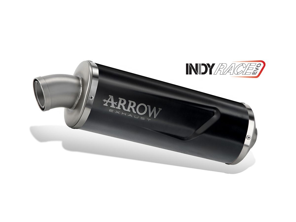 72659AON ARROW INDY RACE EVO MUFFLER ALUMINUM DARK-STAINLESS STEEL CF ...