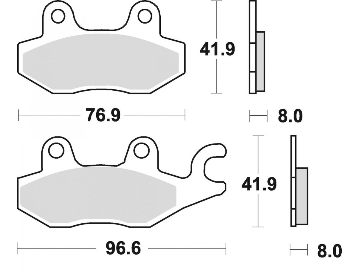725_4304_REAR_-_R JUEGO DE PASTILLAS DE FRENADO TRASERAS TRIUMPH SPEED ...