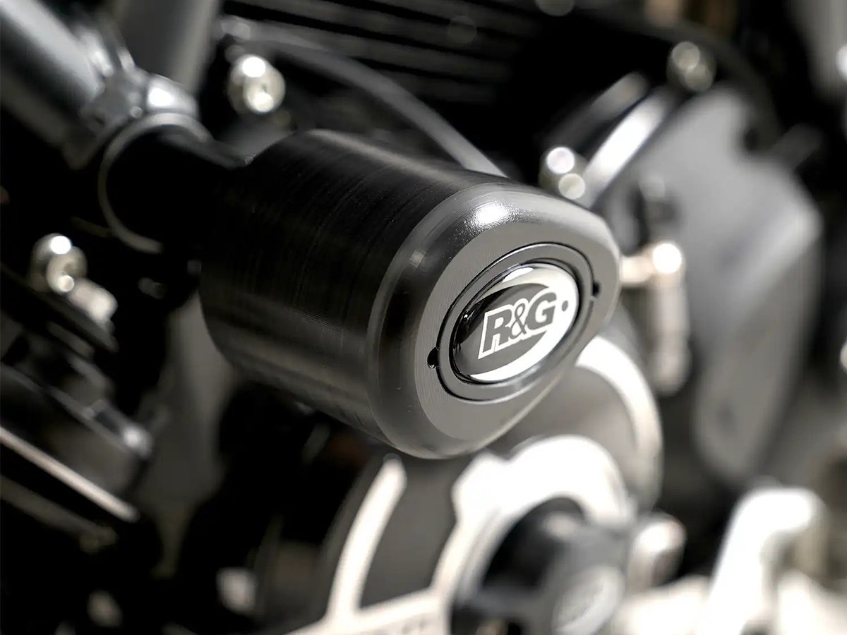 CP0597BL TAMPON DE CADRE AERO NOIR (SANS PERÇAGE) R&G DUCATI SCRAMBLER ...