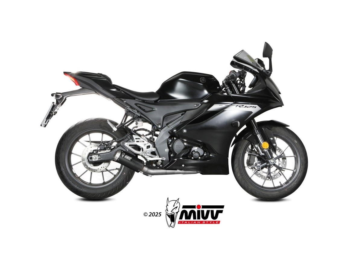 Y.085.SM3C MIVV COMPLETE EXHAUST SYSTEM MK3 CARBON YAMAHA YZF R 125 2025